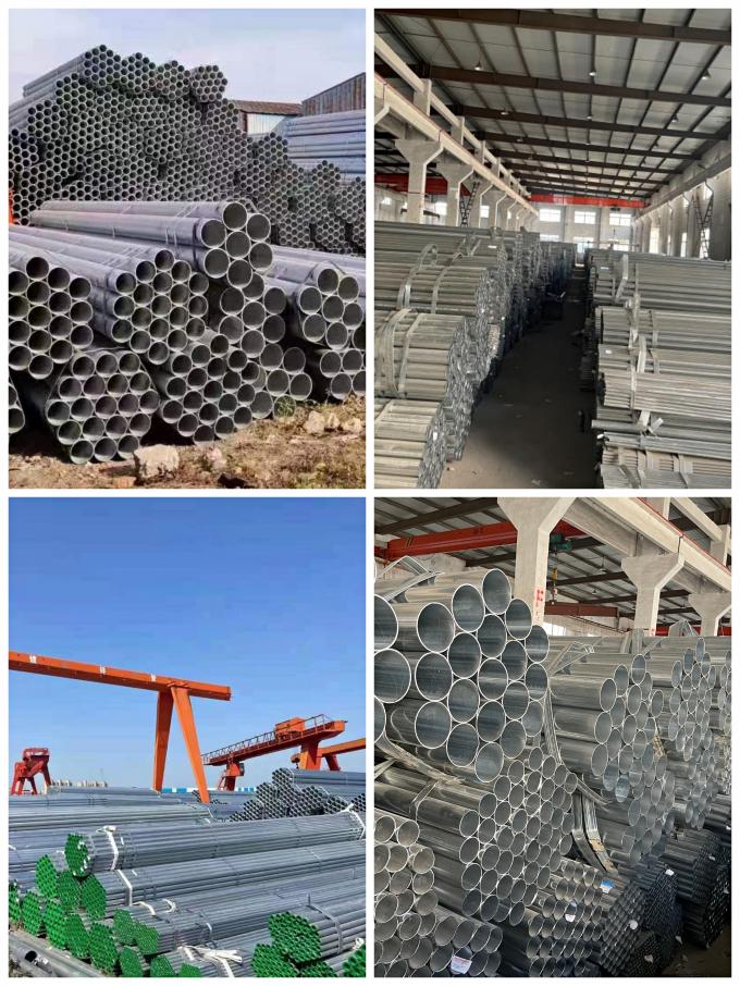 4 Inch Galvanized Steel Round Tube Pipe BS 1387 ASTM A53 For Scaffolding